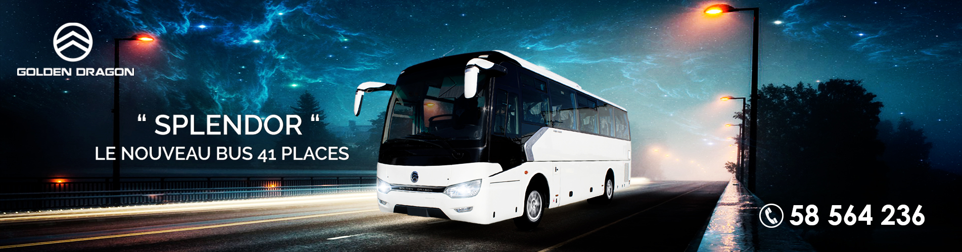 Le bus 41 places «SPLENDOR» de Golden Dragon, est un bus d’une qualité ...